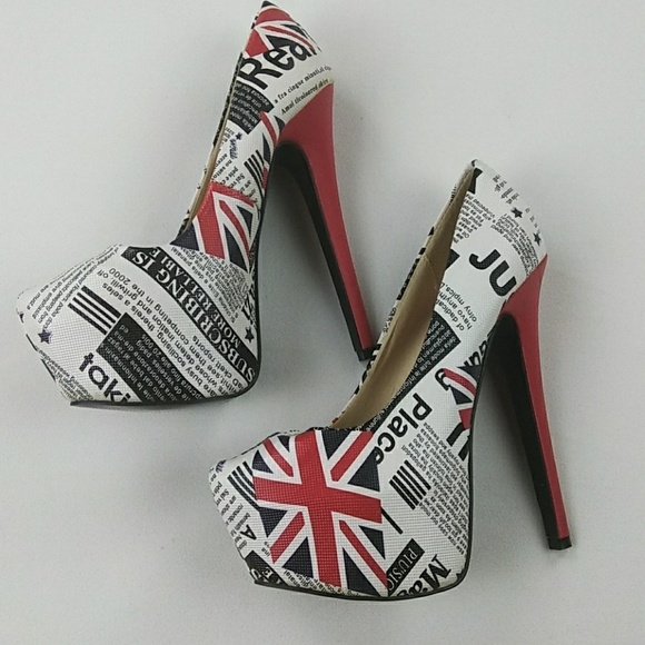 Bumper | Shoes | Bumper Platform Stiletto High Heel British Red | Poshmark